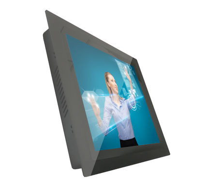15" Robust 1U Rack Mount Monitor , Rackmount LCD Monitor NEMA4 IP65 Front