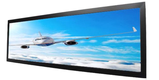 High Resolution Stretched Bar LCD Monitor , Stretched LCD Display Black ...